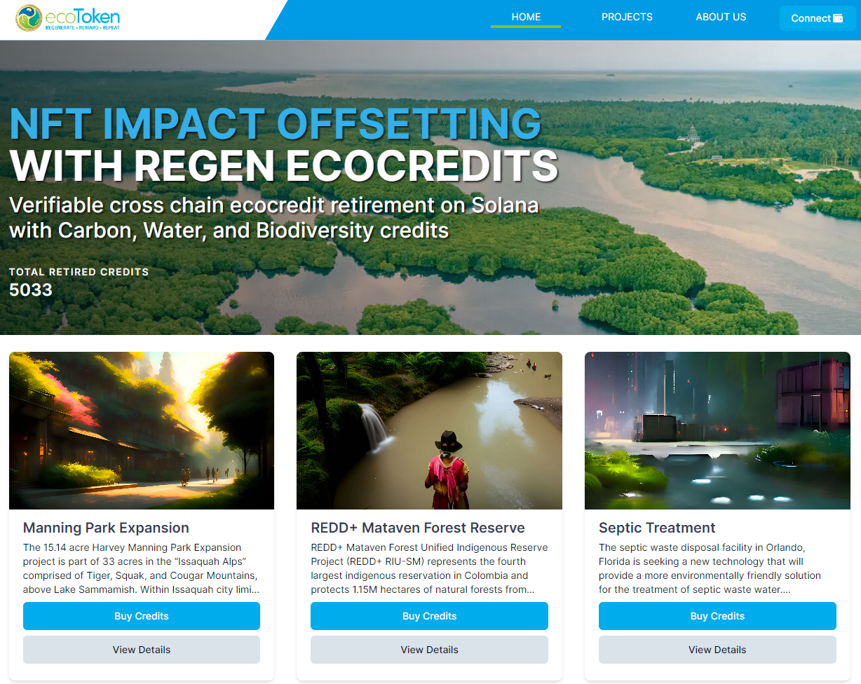 ecoToken – Cross-Chain Environmental Credits – Regenerate. Reward. Repeat